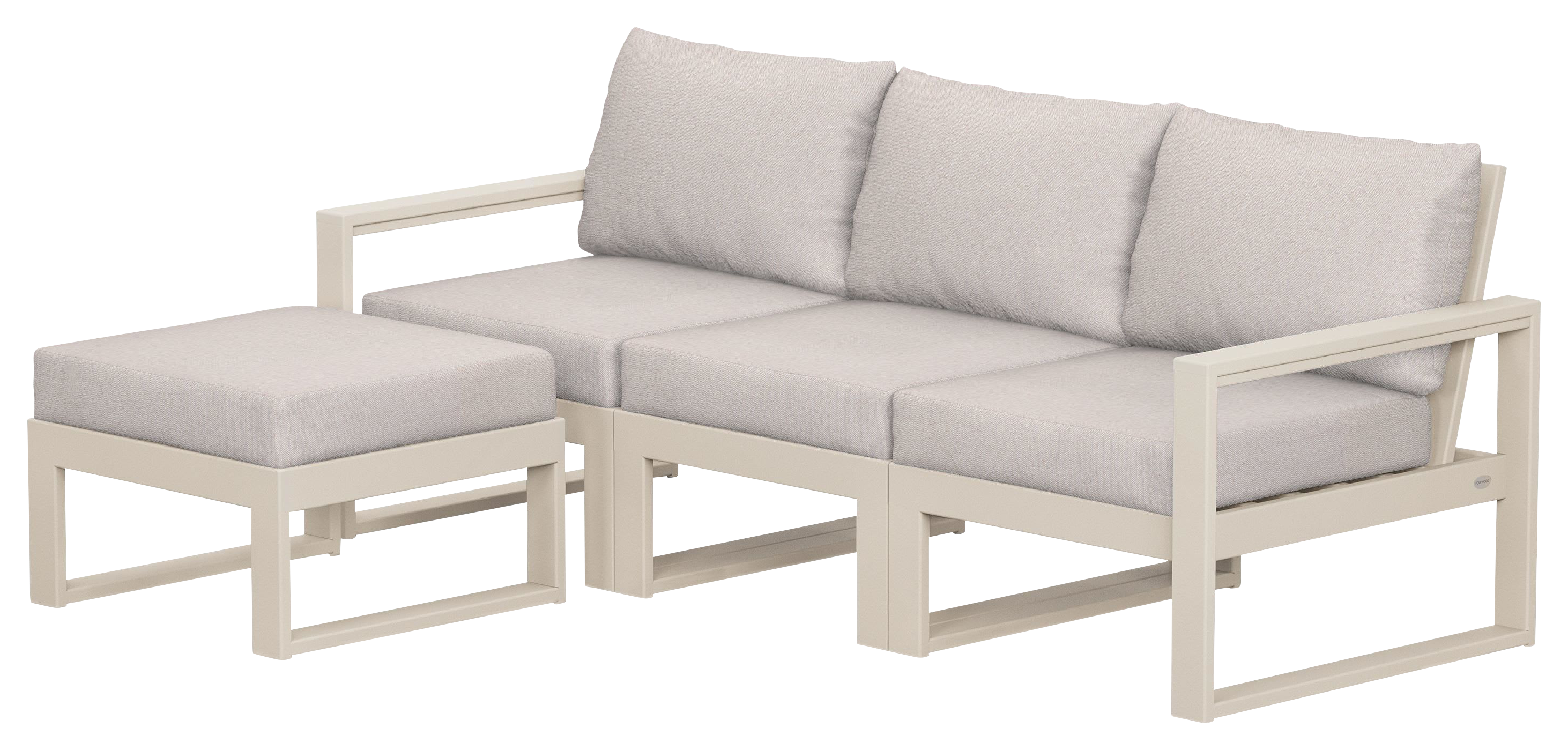 POLYWOOD EDGE 4-Piece Modular Deep-Seating Set with Ottoman | Bass Pro ...